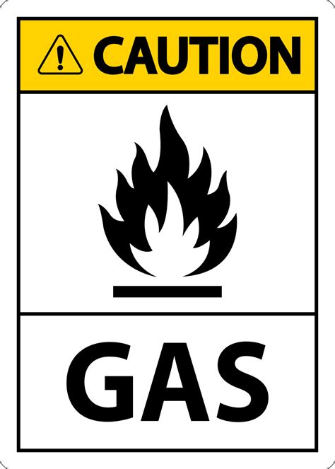 Symbol Caution Sign Gas On White Background 14461797 Vector Art At Vecteezy