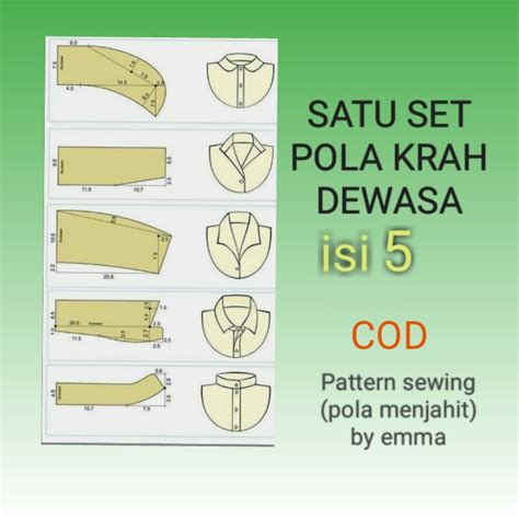 Jual Pola Kerah 1 Set Shopee Indonesia