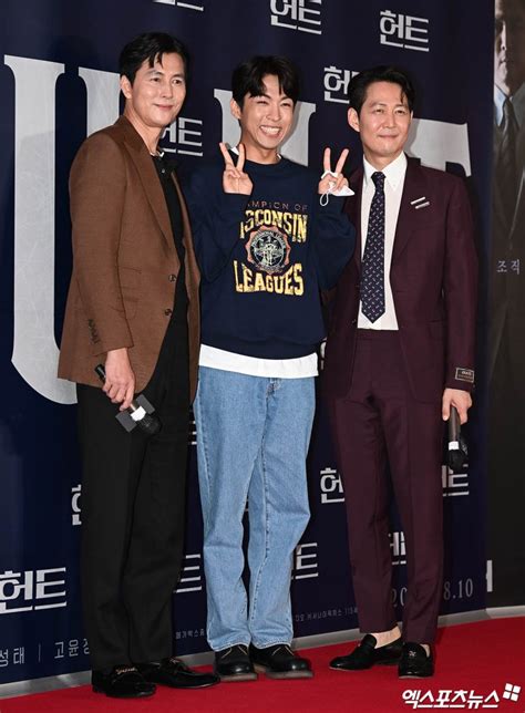 Lee Jung Jae And Jung Woo Sung Pose With Btss Jin Lee Min Ho And