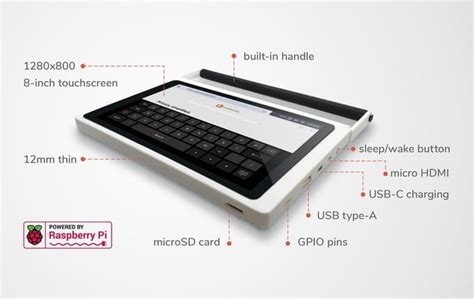 Cutiepi Ultra Portable Open Source Raspberry Pi Tablet Technology