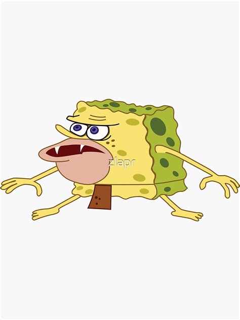 Spongebob Caveman Meme Sticker For Sale By Zlapr Redbubble