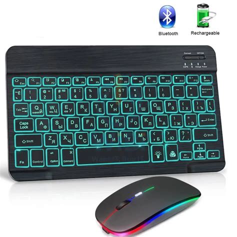 Bluetooth Wireless Keyboard And Mouse Kit For Rgb Backlit Keyboard Kit