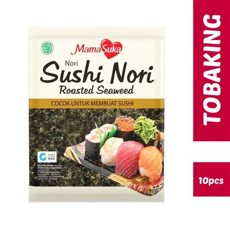 Jual Nori Sushi Mamasuka Roasted Seaweed 10 Lembar Shopee Indonesia