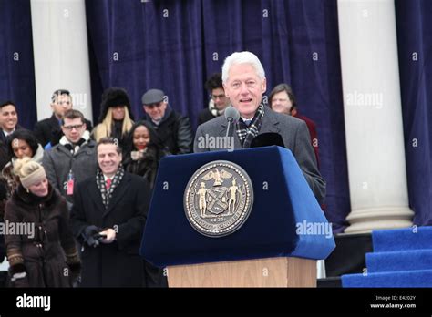 Bill De Blasio Is Sworn In As Nycs 109th Mayor By Former President