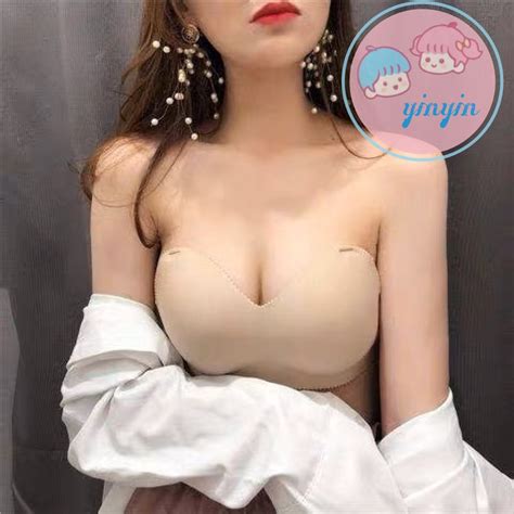 Seamless Push Up Bra Backless Bralette Strapless Lingerie Cross Back