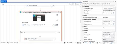 Extracting Pdf Table Data With Start Process And Use Application