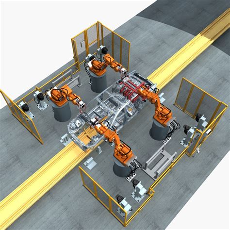 Automobile Assembly Line 3d Model 110 Max Free3d