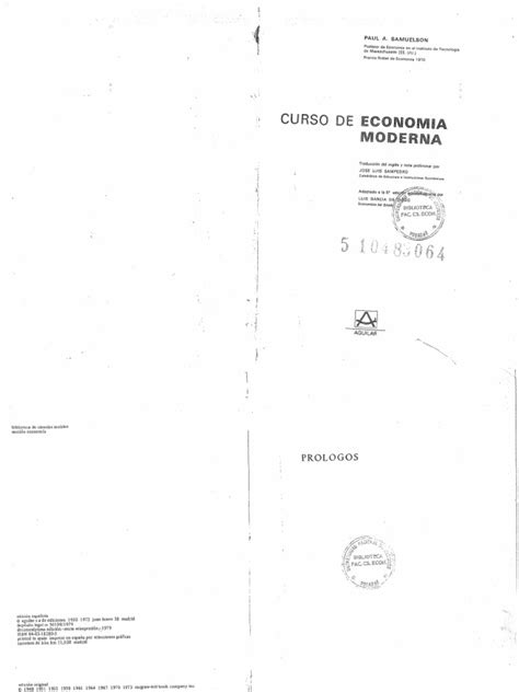 Curso De Economia Moderna Paul Samuelson Pdf