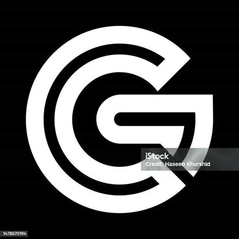 최소한의 Cg 로고 고급 배경에 Gc 문자의 아이콘입니다 Cg 모노그램 이니셜을 기반으로 한 로고 아이디어 전문적인 다양한 문자 기호와 배경에 Gc 로고 0명에 대한 스톡
