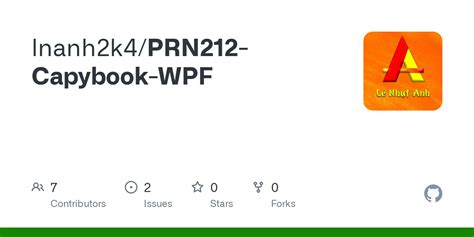 Github Lnanh2k4prn212 Capybook Wpf