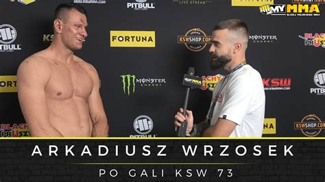 Arkadiusz Wrzosek po wygranej walce z Tomaszem Sararą na gali KSW 73
