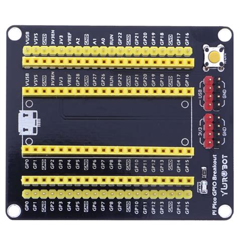 gpio expansion board with header pin and socket for raspberry pi pico