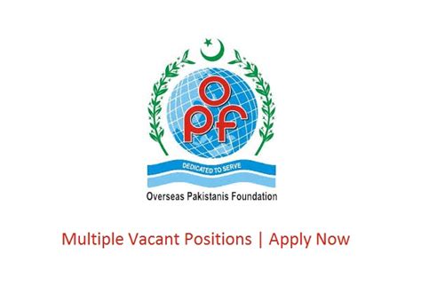 Overseas Pakistanis Foundation Jobs July 2016 Opf Pts