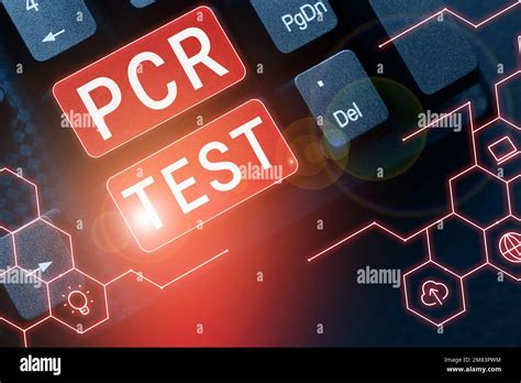 Hand Writing Sign Pcr Test Business Concept Qualitative Detection Of