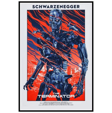 The Terminator Art Movie Poster Print And Canvas Print Poster Canvas Wall Art Print John