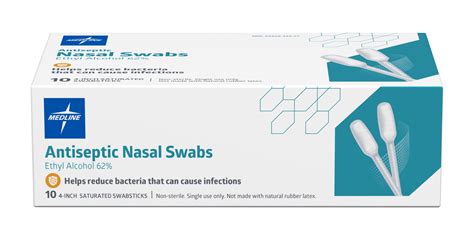 Medline Mdsr1971 Antiseptic Nasal Swabs Reduces Bacteria Presaturated