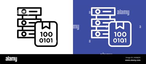 Master Data Icon Logo Sign Vector Outline In Black And White Color Stock Vector Image And Art Alamy