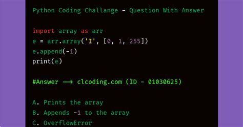 Python Coding Challange Question With Answer Computer Languages Clcoding