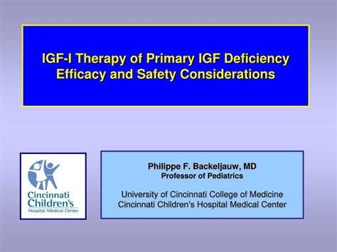 Ppt Igf I Therapy Of Primary Igf Deficiency Efficacy And Safety