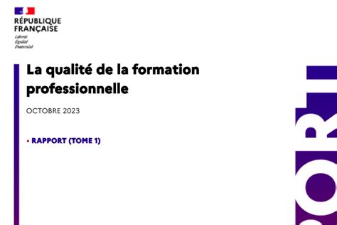 News Tank RH Qualité de la formation le rapport de l Igas rendu