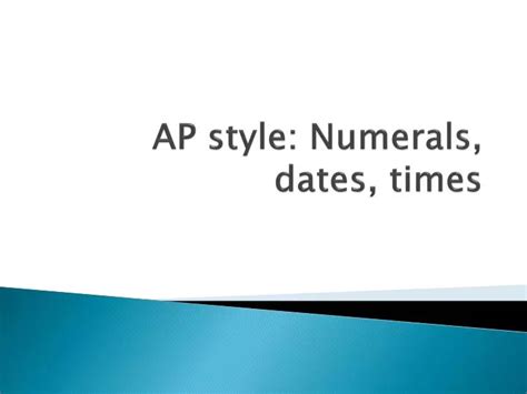 PPT AP Style Numerals Dates Times PowerPoint Presentation Free Download ID