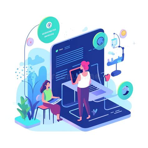Generative Ai Call Center Stock Illustration Illustration Of Care
