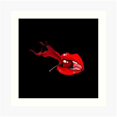 Iron Kiss Sexy Lips Juice Cherry Bite Art Print For Sale By