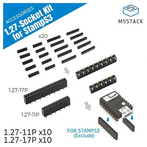 M5stack 1 27mm Smd Pinheader Female Kit Voor M5stamps3 M5stack A138