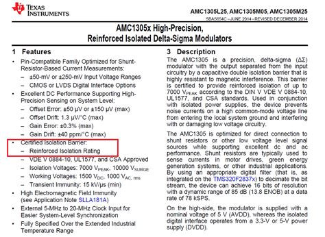 Advantages Of AMC1305 Compared With Competition Data Converters Forum Data Converters TI