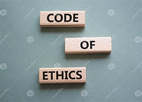 Code Of Ethics Symbol Concept Words Code Of Ethics On Wooden Blocks