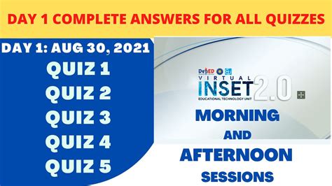 Vinset 20 Day 1 Complete Answer To Quizzes August 30 2021 Youtube