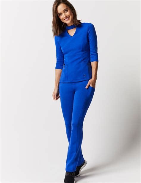 Yoga Pant In Estate Navy Blue Medical Scrubs By Jaanuu Scrubs Outfit