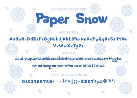 벡터 글꼴을 잘라 수제 편지 프리미엄 벡터