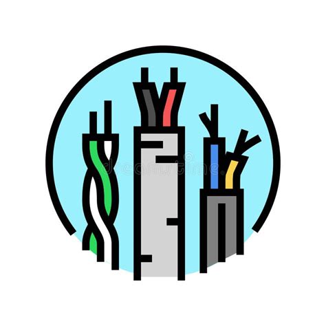 Cable Wiring Electronics Color Icon Vector Illustration Stock Illustration Illustration Of