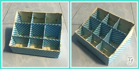 Diy กล่องใส่เครื่องสำอาง จากกล่องกระดาษ