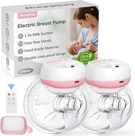 Jheppbay Double Electric Breast Pump - Wearable Leak-Proof Breast Pump ...