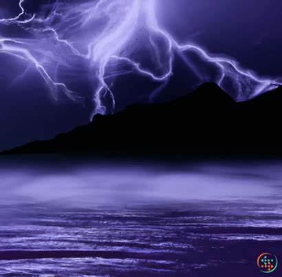 Lightning Over The Ocean Apocalyptic Artificial Design