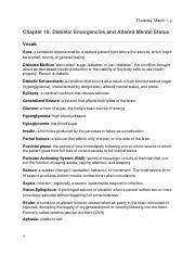 Chapter 19 Diabetic Emergencies And Altered Mental Status WORD Docx