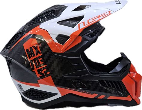 Ls2 Mx703 Carbono X Force Victory Rojo Blanco All Road