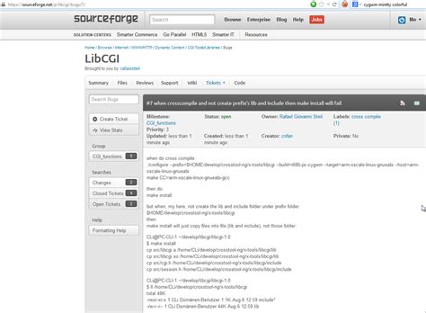 【记录】cygwin下用arm Xscale Linux Gnueabi交叉编译libcgi 在路上