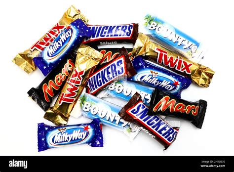 Mars Bounty Snickers Milky Way And Twix Chocolate Bars Brands Of