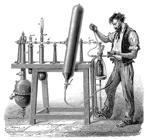 Machine For Making Carbonated Water Old Book Illustrations