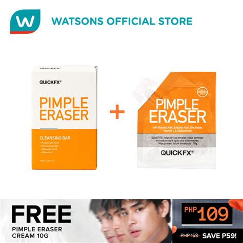 Quickfx Pimple Eraser Bar Soap With Free Pimple Eraser Cream 10g Bundle