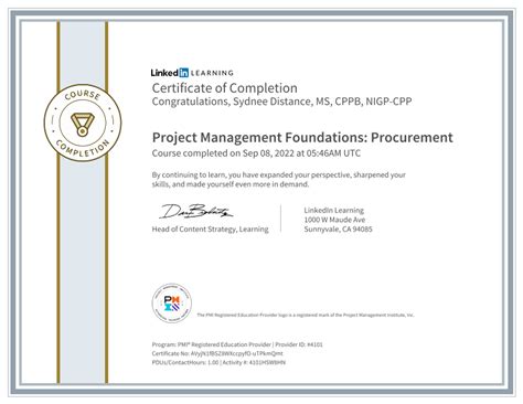 Sydnee Distance Ms Cppb Nigp Cpp Ccma Cvf On Linkedin Certificate Of Completion