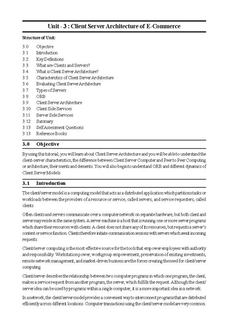 Client Server Architecture Of E Commerce Unit 3 Client Server Architecture Of E Commerce