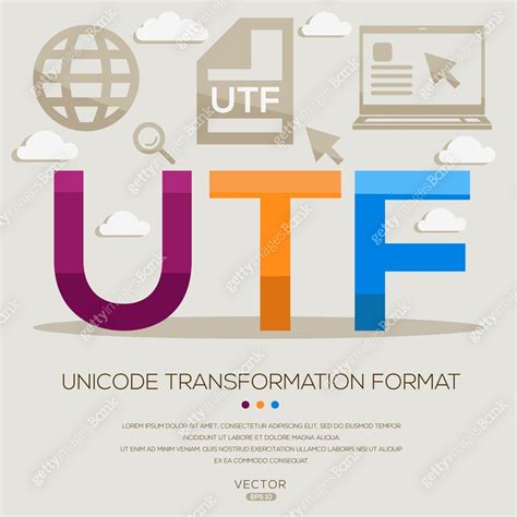 Utf Unicode Transformation Format 이미지 1707545311 일러스트 무료 일러스트 아이콘 무료 아이콘 게티이미지뱅크