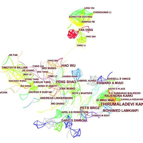 Citespace Visualization Map Of Authors Involved In Pyroptosis Download Scientific Diagram
