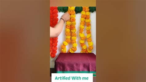 घरगुती गणपती सजावट Ganapati Decoration Ideas Homemade Youtube