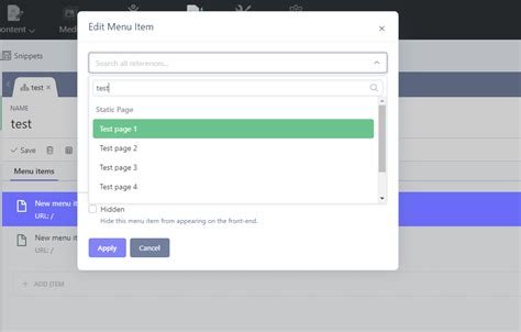 issues with menu reference finder in the latest october build could be