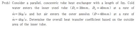 Solved Prob Consider A Parallel Concentric Tube Heat Chegg